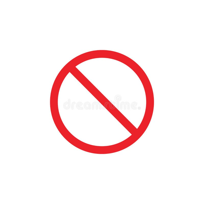 Empty Ban Sign, Prohibited Not Allowed Red Sign, Stock Vector ...