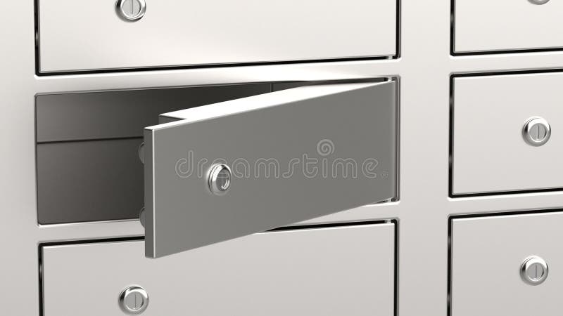 Empty Safety Deposit Box Opened by Two Golden Keys Stock Video - Video ...