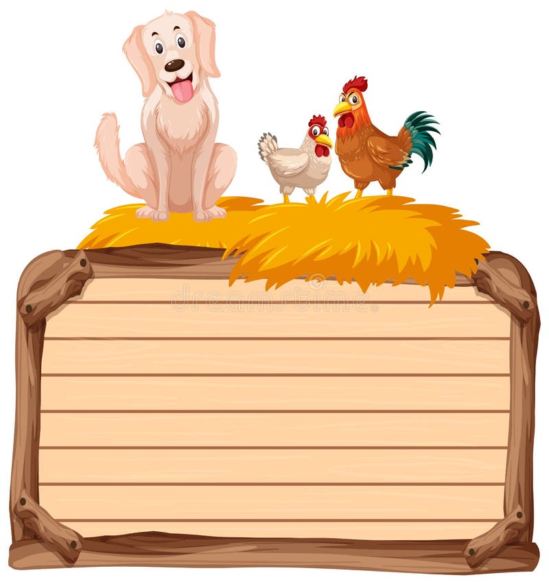 Empty Banner with Animal Farm on White Background Stock Vector ...
