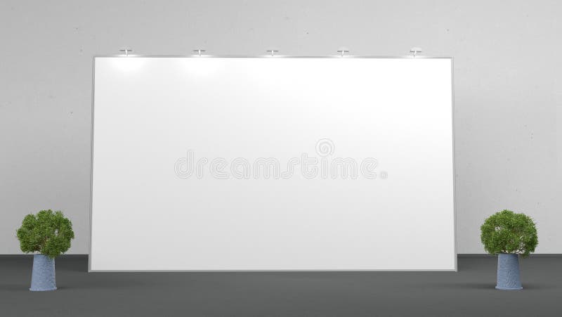 Empty Banner Backdrop 2x3 Meters. 3d Render Mockup Stock Illustration ...