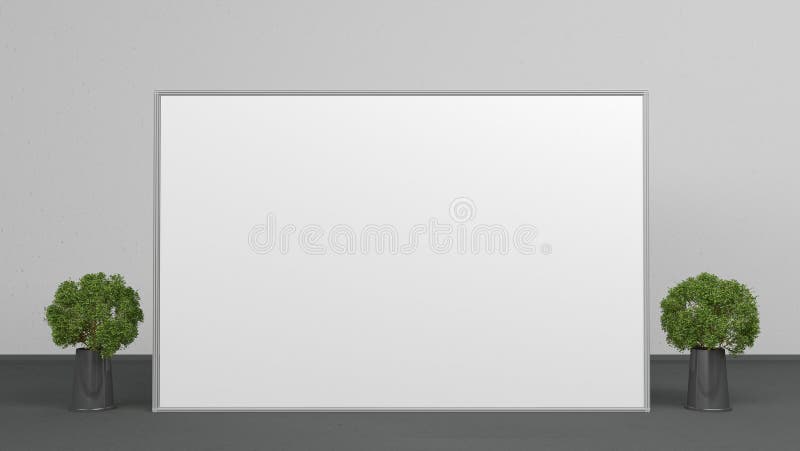 Empty Banner Backdrop 2x3 Meters. 3d Render Mockup Stock Illustration ...