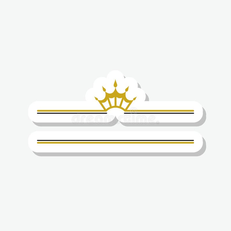 Empty Banner with Crown Sticker Isolated on Gray Background Stock ...