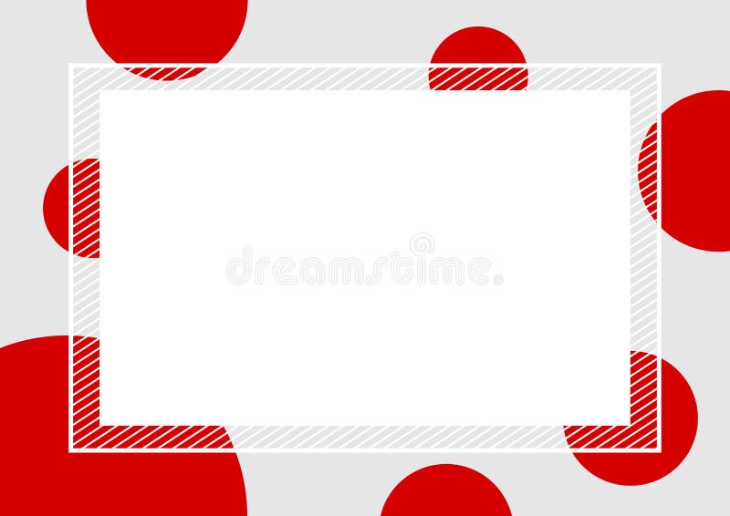Empty Banner Frame Polka Dot Red Colors Rectangle Background, Banner ...