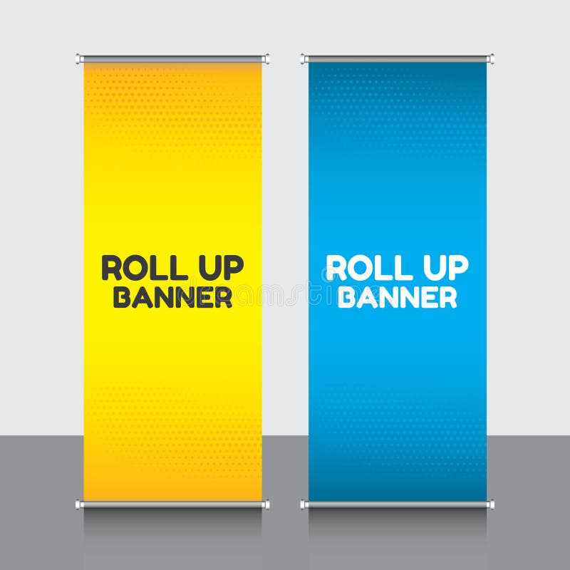 Empty X-banner, Pull Up Banner, Rectangle Size. Stock Vector ...