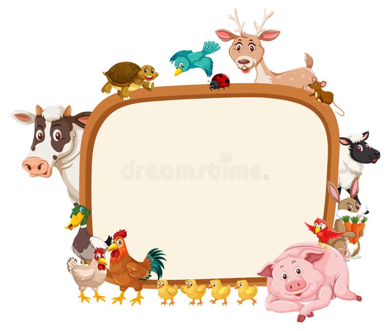 Farm Animals Clipart Border Stock Illustrations – 165 Farm Animals ...