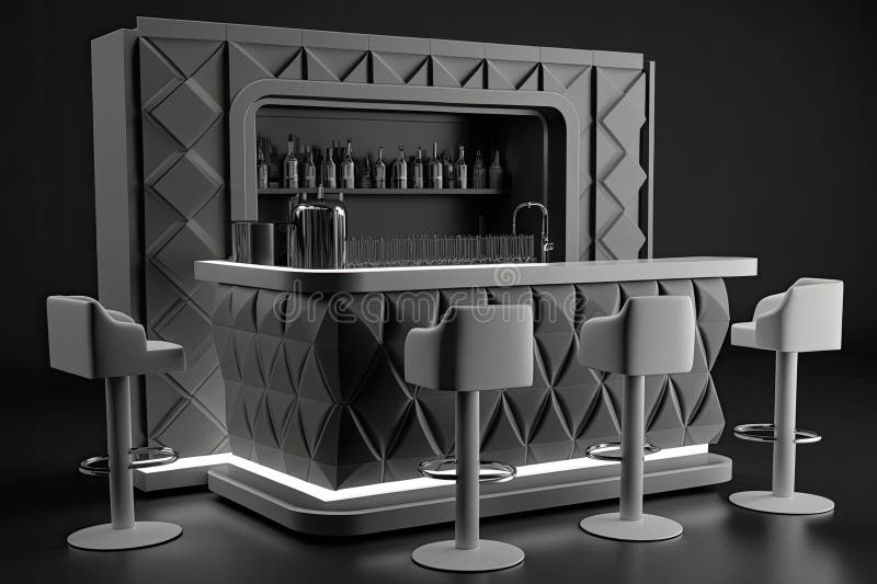 Modern empty bar stock illustration. Illustration of inside - 272662071