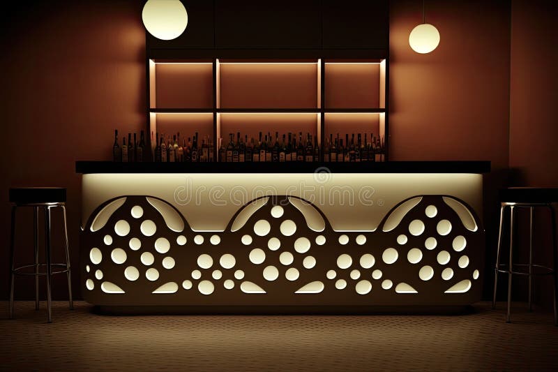 Modern empty bar stock illustration. Illustration of drink - 272662172