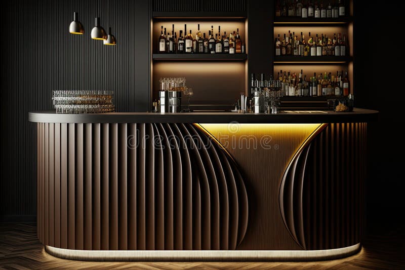 Modern empty bar stock illustration. Illustration of cafes - 272662175