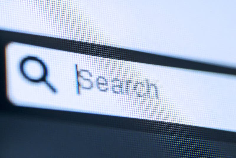 Empty Bar with Search Word on the Computer Stock Image - Image of ...