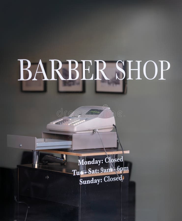 Empty Barber Shop editorial stock image. Image of overnight - 366264839