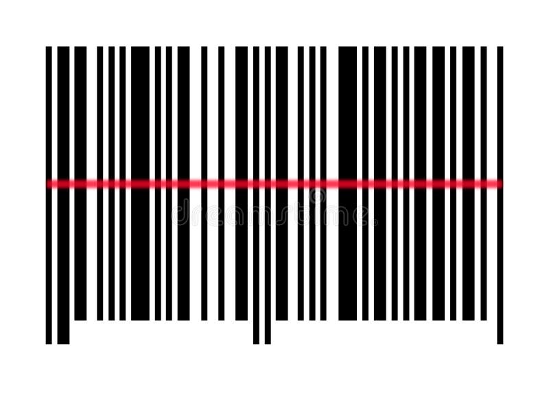 Empty Barcode with a Scan Line Stock Illustration - Illustration of ...
