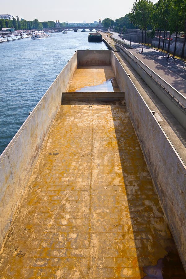 Empty barge stock photo. Image of large, sunny, sand - 26863026