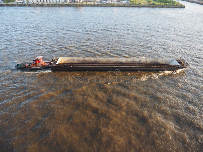 Empty barge in Hamburg editorial stock image. Image of editorial - 95166024