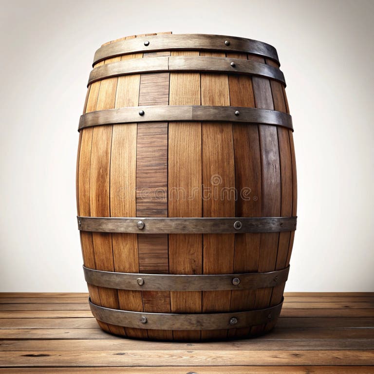 Empty Barrel Shape Background with Open Space for Design Stock ...