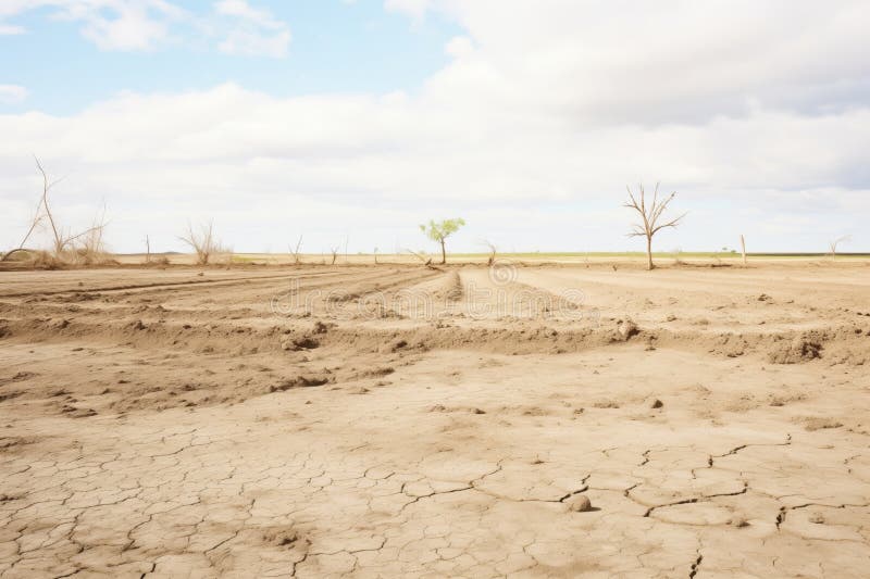 Empty Barren Land Under the Threat of Soil Erosion Stock Photo - Image ...