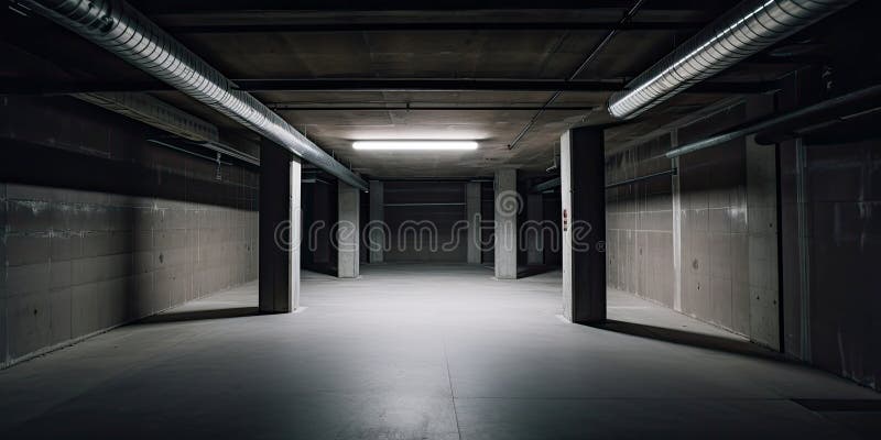 An Empty Basement - AI Generated Image Stock Illustration ...