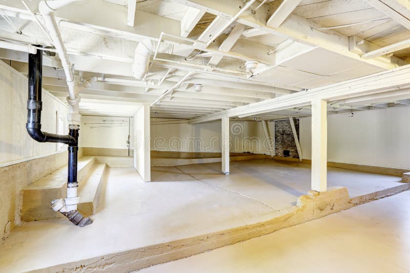 Empty Basement in American House Stock Photo - Image of interior, home ...
