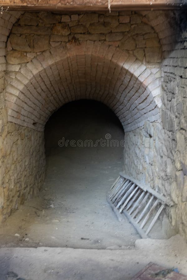 Deep Look into a Basement Pipe with Ladders in Lower Austrian Wine ...