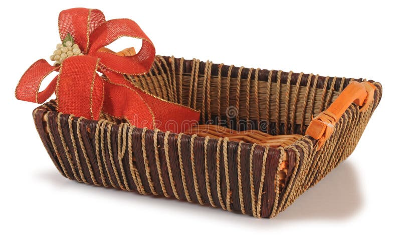 Christmas basket stock image. Image of isolated, gift - 12050829