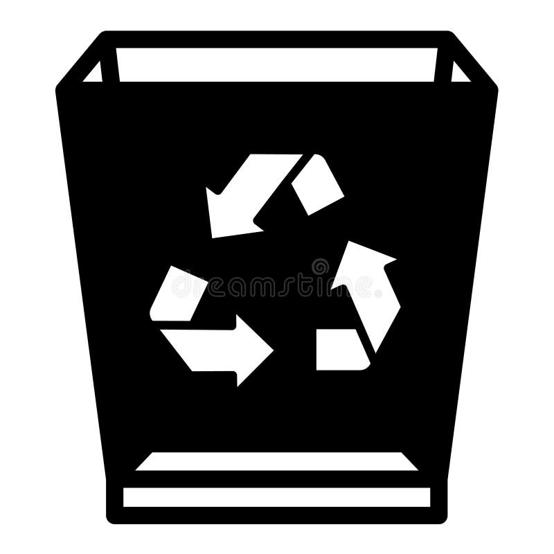 Empty Basket Solid Icon, Windows Pack Concept. Vector Graphics Stock ...