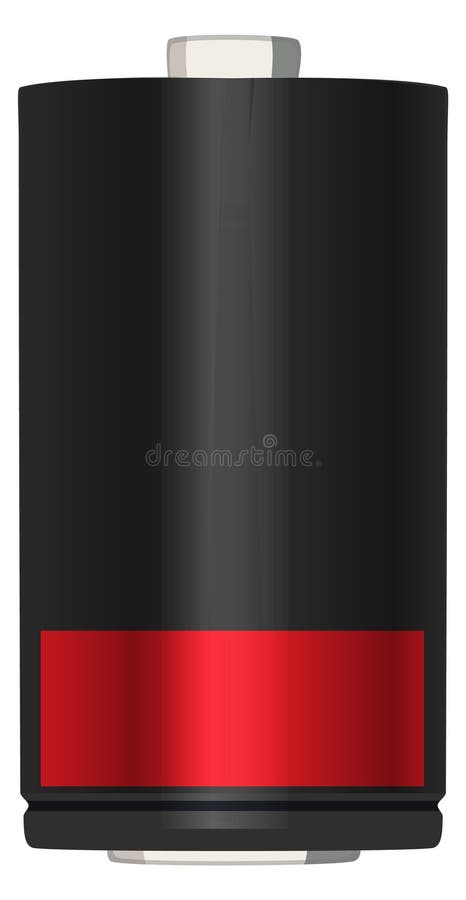 Empty Battery Cartoon Icon. Low Energy Charge Stock Vector ...