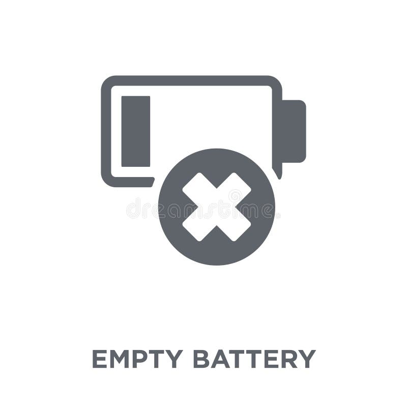 Empty Battery Icon from Collection. Stock Vector - Illustration of plus ...