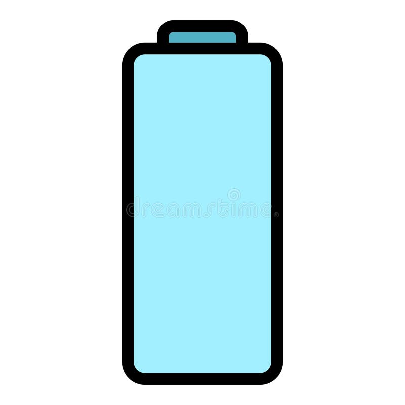 Empty Battery Icon Color Outline Vector Stock Vector - Illustration of ...