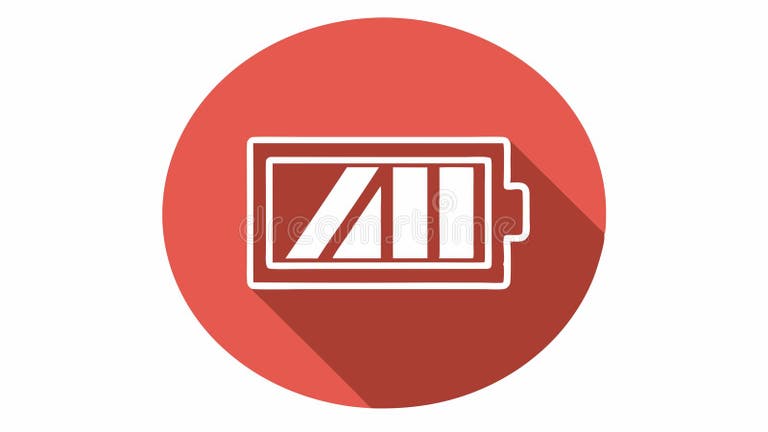 Empty Battery Icon, for Power Warning Indicators, Vector Design ...