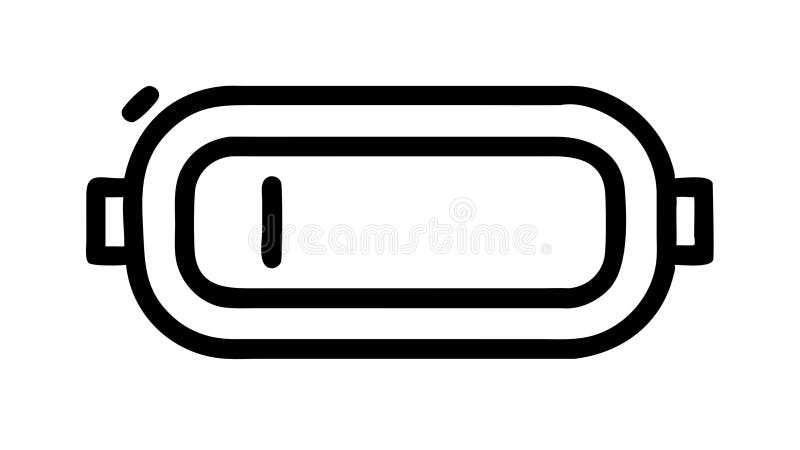 Empty Battery Outline Icon, Low Power Indicator Graphic Illustration ...