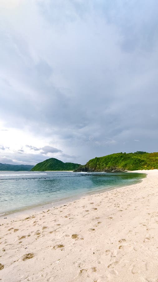 Empty Beach with Cloudy Weather after Rain Stock Photo - Image of rain ...