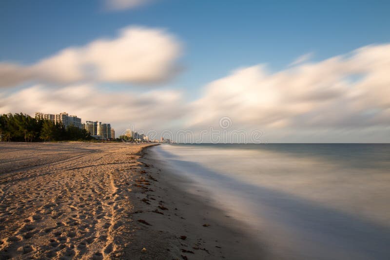 Empty Beach at Fort Lauderdale Stock Photo - Image of landscape, fort ...