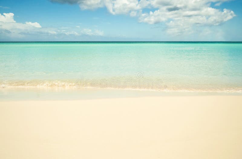 Empty Beach with White Sand Stock Image - Image of holiday, alone: 9919901