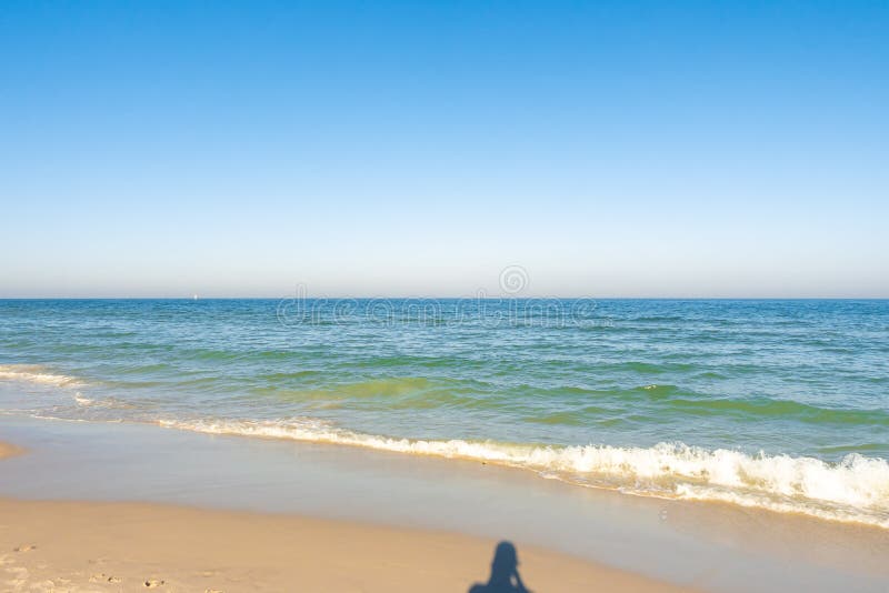 Empty beach and ocean sea stock photo. Image of empty - 168490532