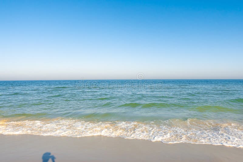Empty beach and ocean sea stock photo. Image of landscape - 168575876