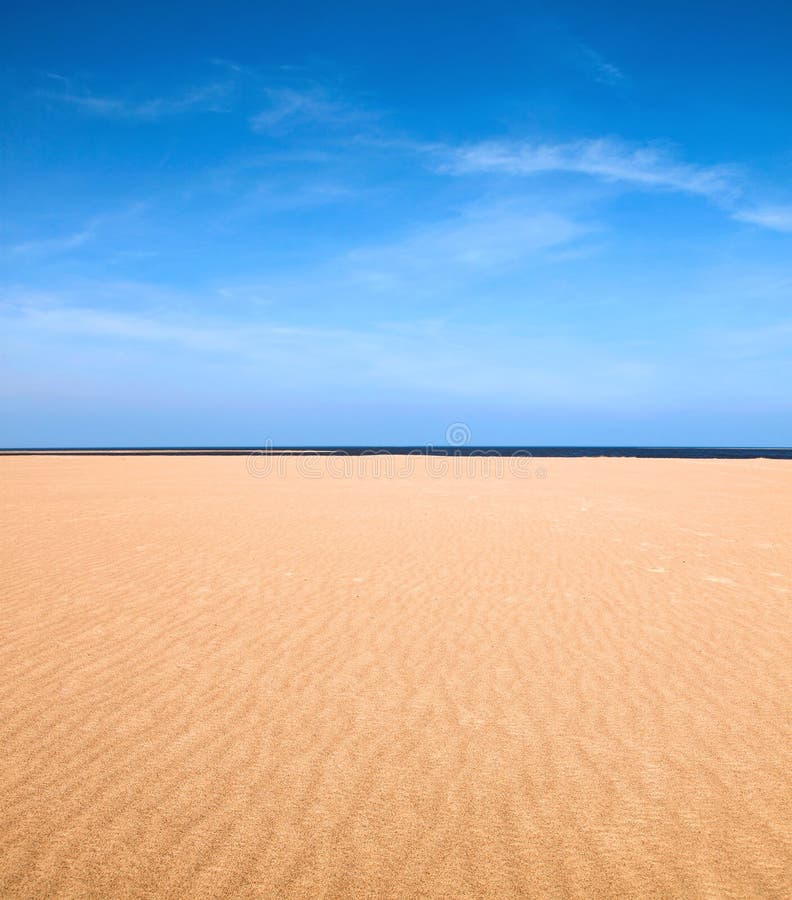 Empty Beach with White Sand Stock Image - Image of holiday, alone: 9919901
