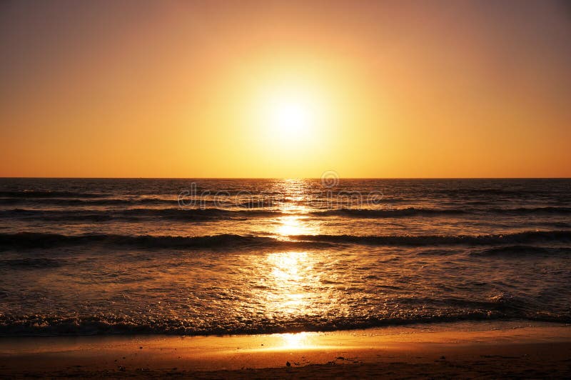 Empty Beach, Sea, Sun, Sky and Sand Stock Photo - Image of bali ...