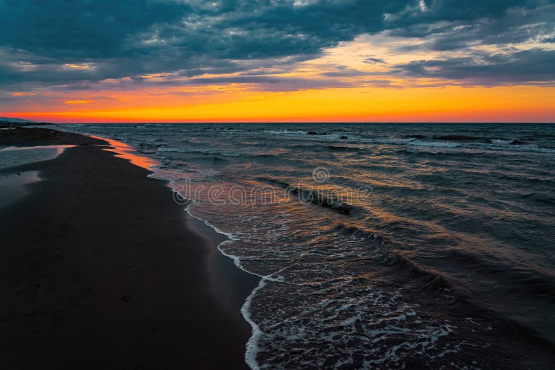 Empty Beach after Sunset Time Stock Photo - Image of holiday, paradise ...
