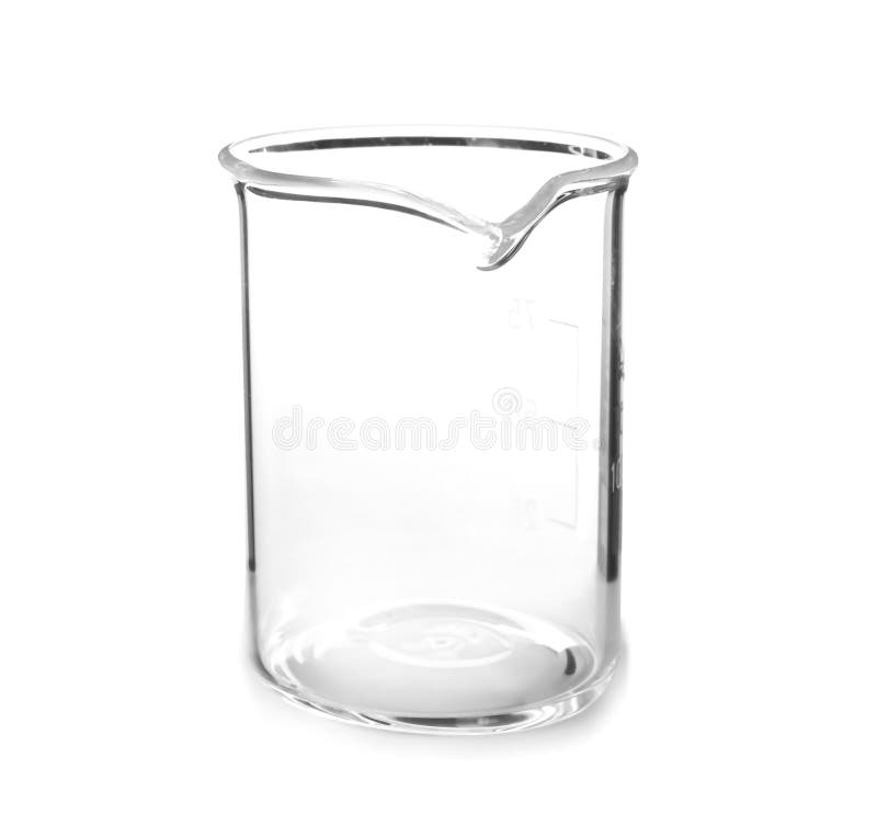 Empty Beaker Isolated. Laboratory Glassware Stock Photo - Image of ...