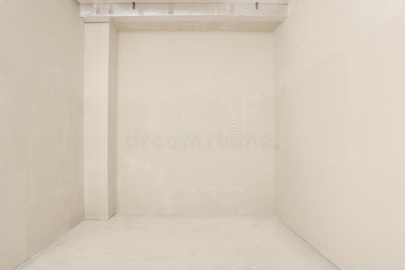 Empty Beautiful Clean Room with Beige Walls after Renovation Stock ...