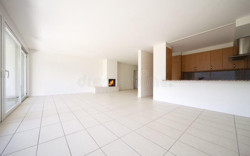 Empty beautiful flat stock image. Image of livingroom - 14666847