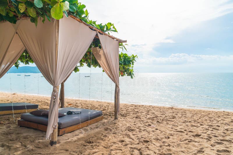 Beautiful Pavilion on Beach Stock Image - Image of relax, beach: 100996235