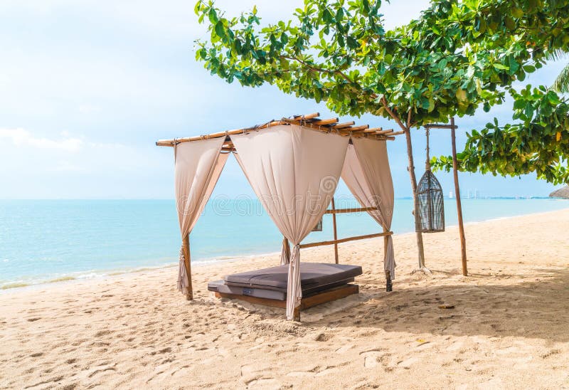 Beautiful Pavilion on Beach Stock Image - Image of relax, beach: 100996235