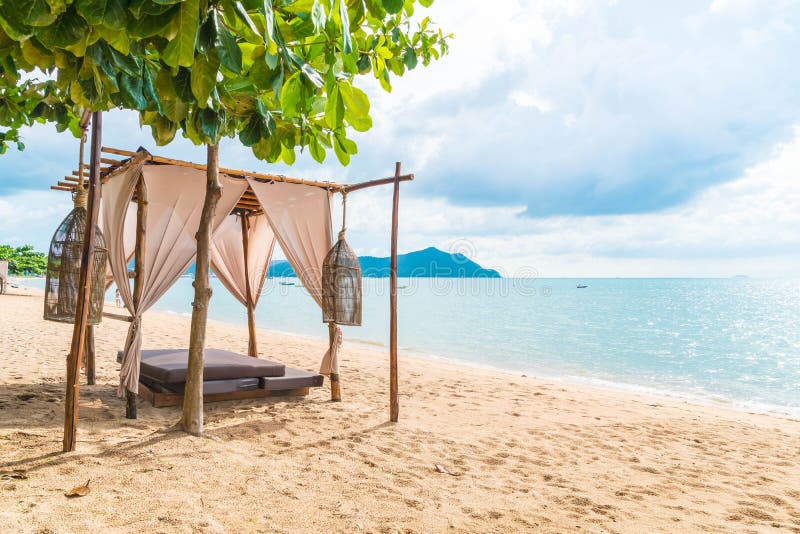 Beautiful Pavilion on Beach Stock Photo - Image of hotel, paradise ...
