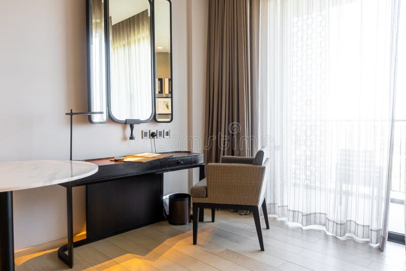 Empty and Beautiful Table and Chair for Working Space at Home Stock ...