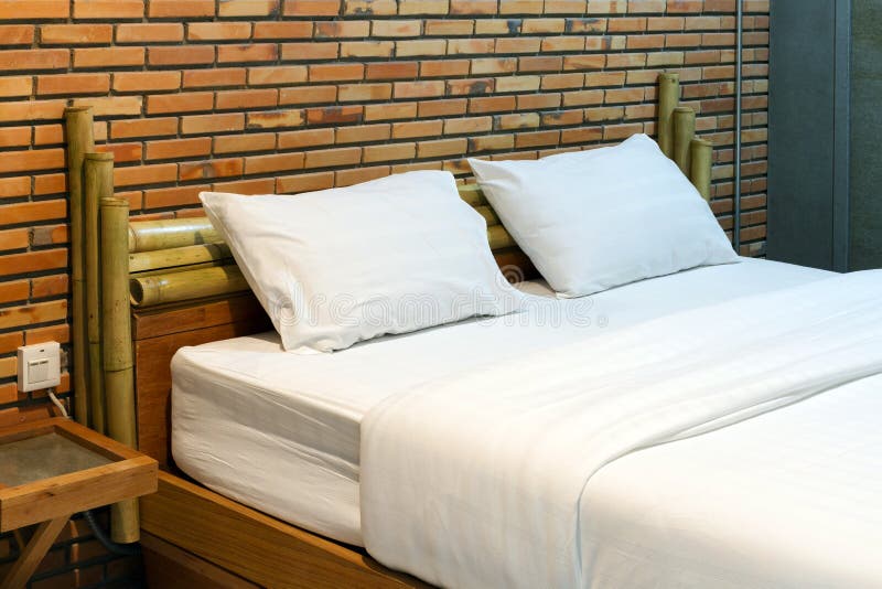 Empty bed stock image. Image of furniture, cover, bedroom - 54714911