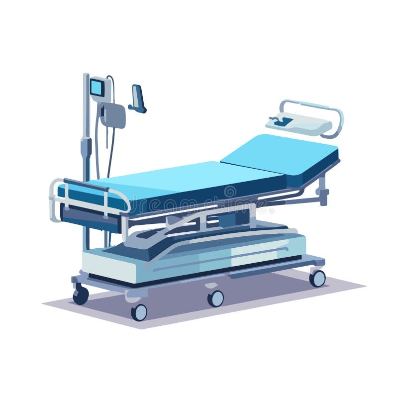 Empty Bed on Hospital Ward Vector Realistic Stock Vector - Illustration ...