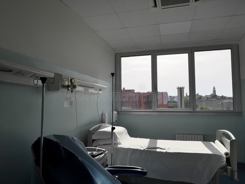 Empty Bed of Modern and Clean Hospital Stock Photo - Image of empty ...