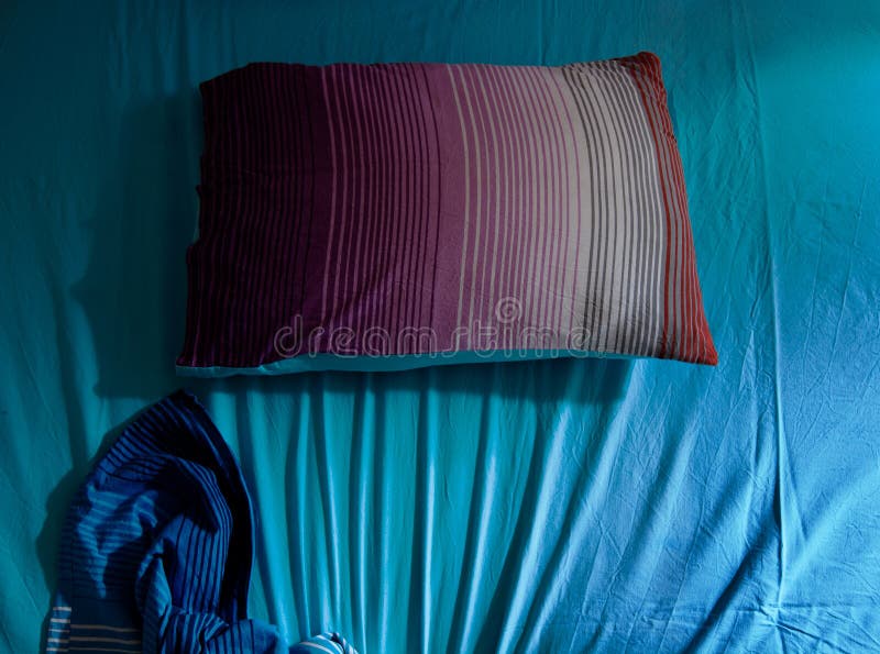 Empty Bed after Sleeping stock image. Image of soft, mattress - 69037217