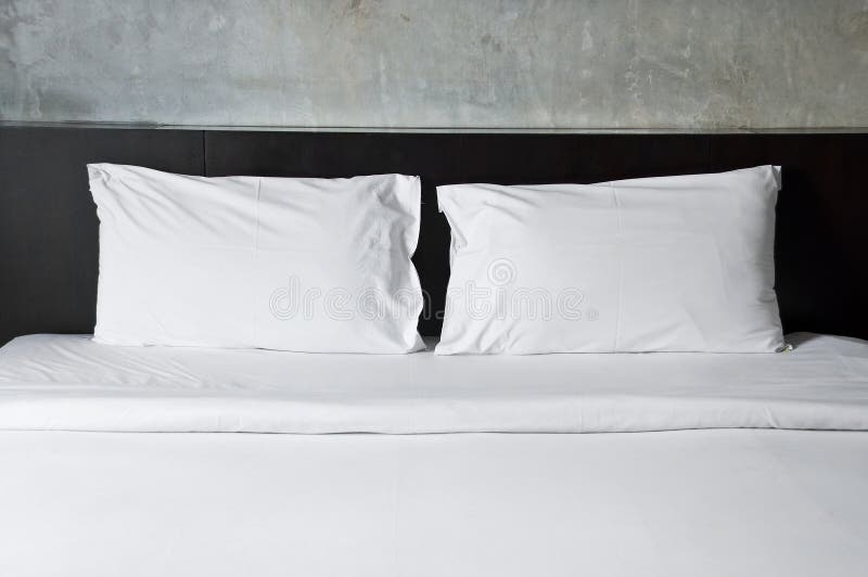 Empty bed. stock photo. Image of home, clean, mattress - 33591732