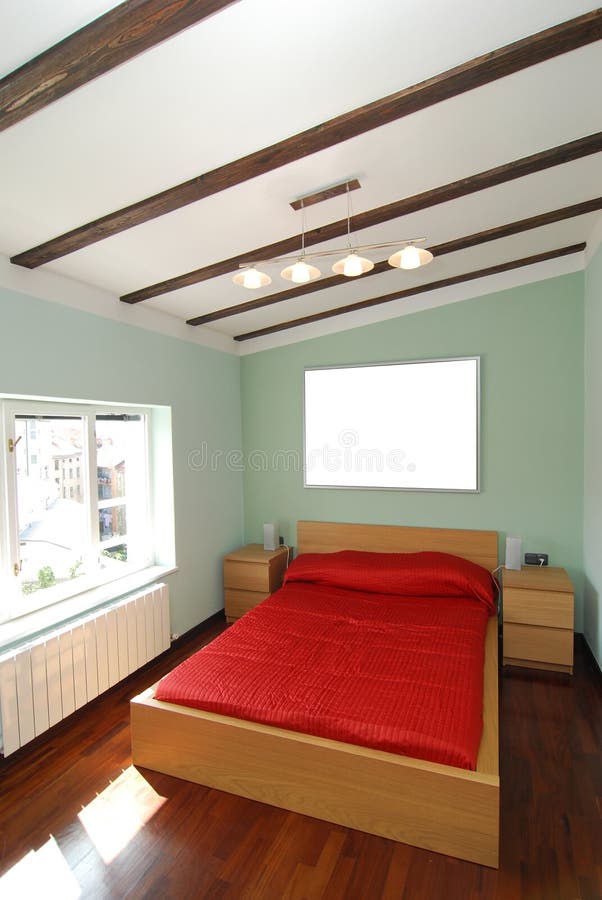 Empty bedroom stock photo. Image of home, indoor, furnitured - 21037088